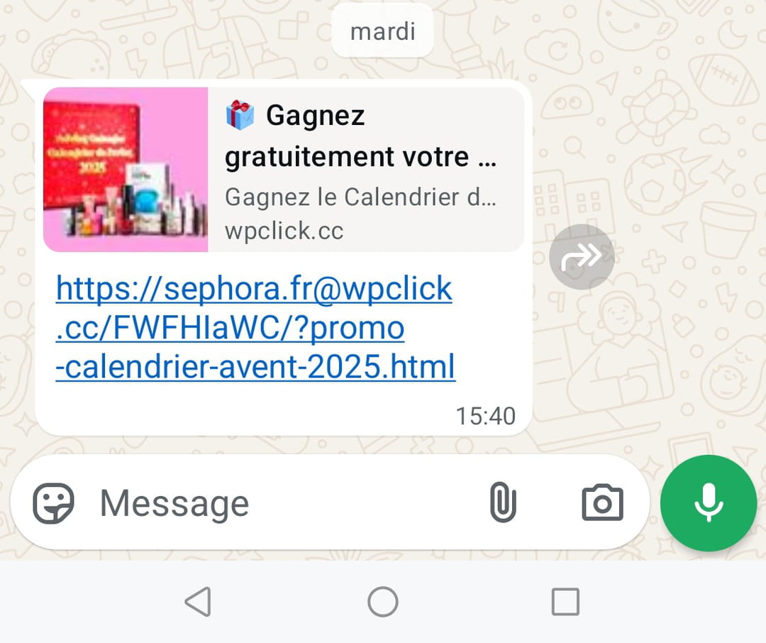 Calendrier de l'Avent Sephora gratuit : gare à l'arnaque qui se propage ...